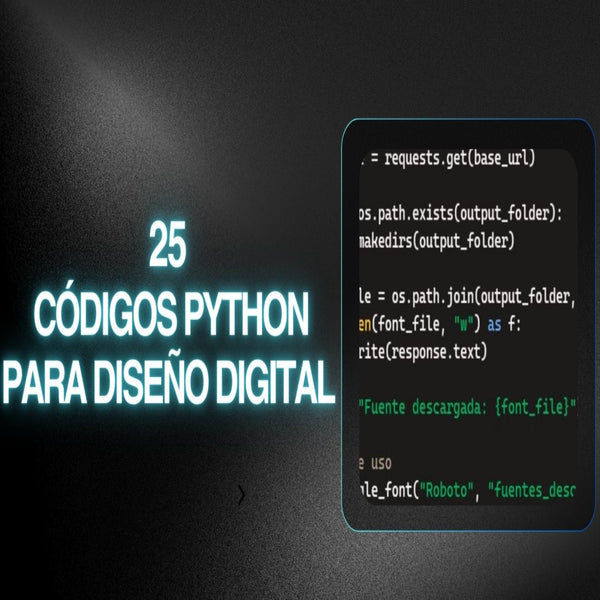 Paquete integral de 25 códigos Python para diseño digital + Guía para ...